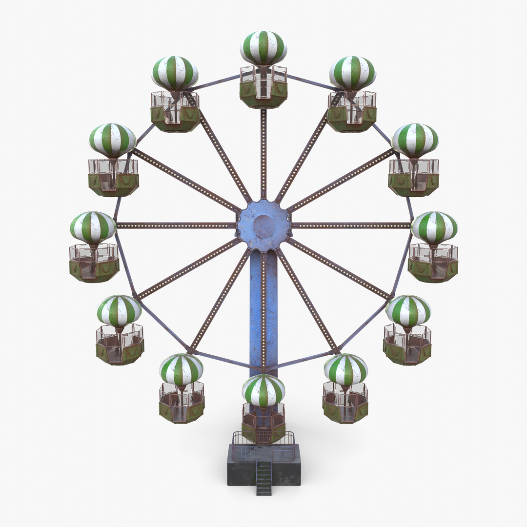 Animated ferris wheel v4 3D model - TurboSquid 2065172