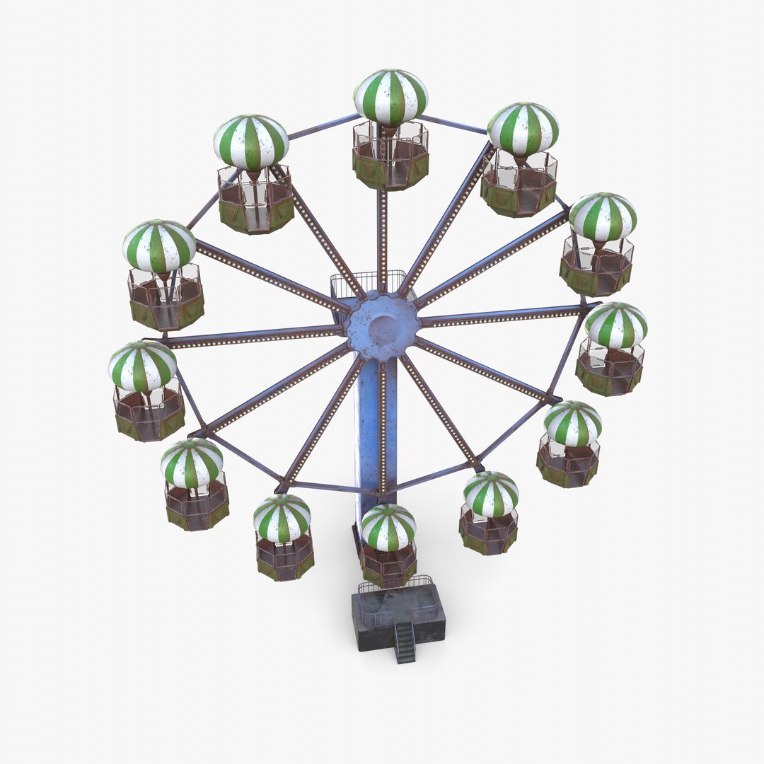 Animated ferris wheel v4 3D model - TurboSquid 2065172