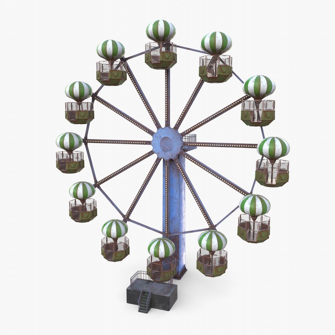 Animated ferris wheel v4 3D model - TurboSquid 2065172