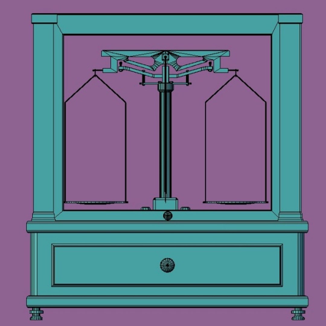 Antique Balance Beam Scale 3ds