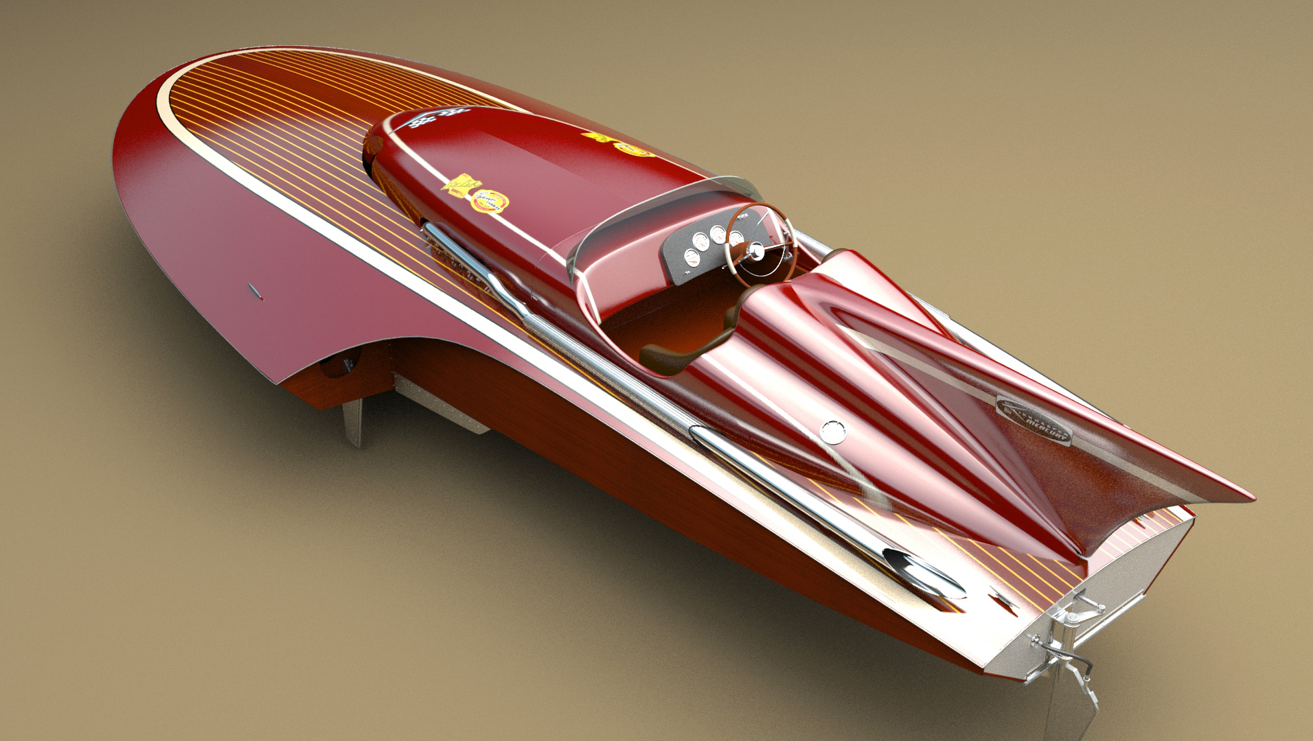 3D hydroplane racing boat - TurboSquid 1665585