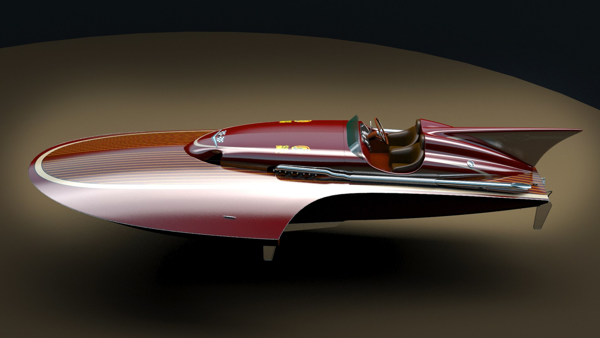 3D Hydroplane Racing Boat - TurboSquid 1665585