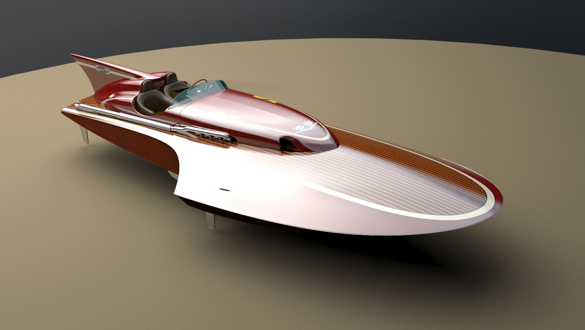3D Hydroplane Racing Boat - TurboSquid 1665585