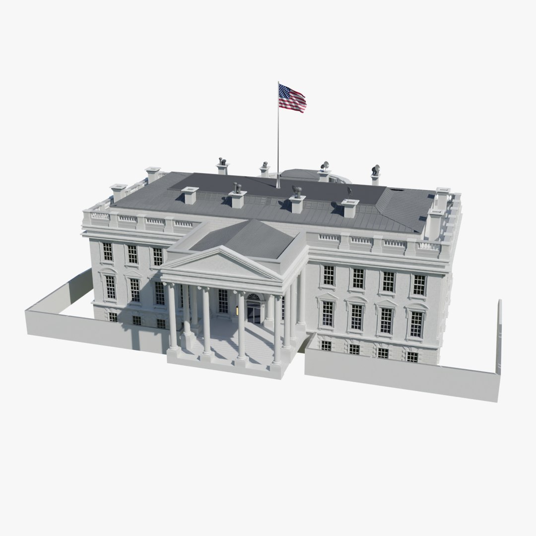 3D The White House model - TurboSquid 2102181
