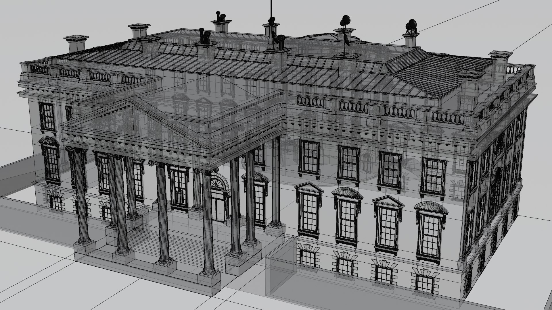 3D The White House Model - TurboSquid 2102181