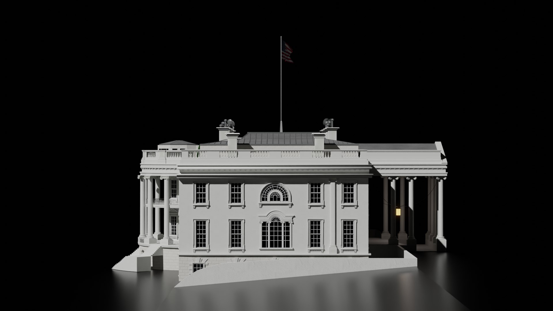 3D The White House Model - TurboSquid 2102181