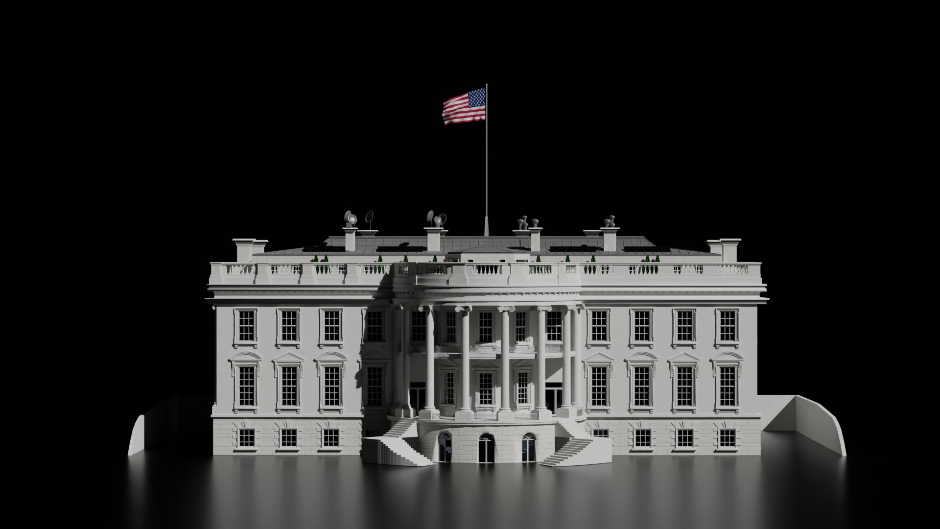 3D The White House Model - TurboSquid 2102181