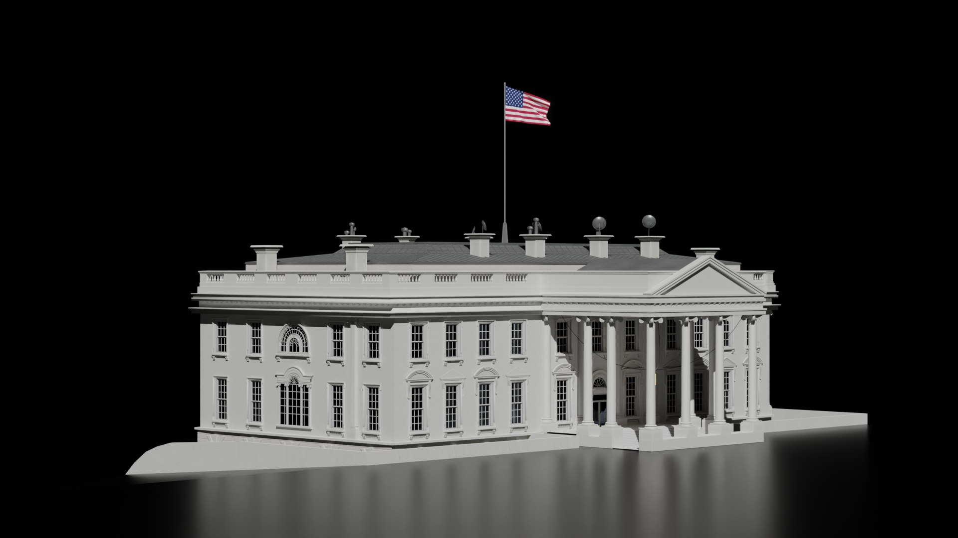 3D The White House Model - TurboSquid 2102181