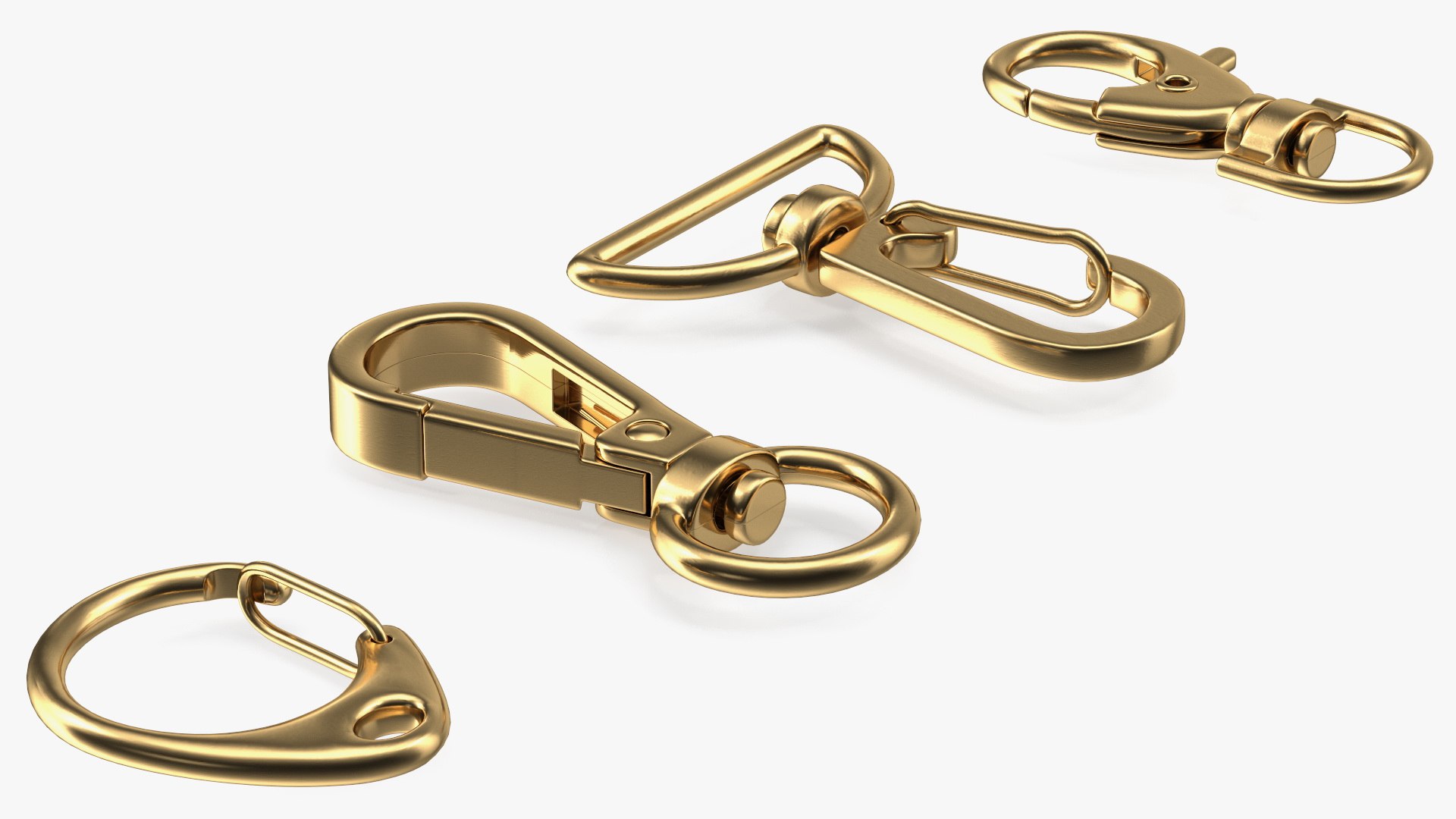 Metal Claw Clasp Gold Set 3D model - TurboSquid 1777300