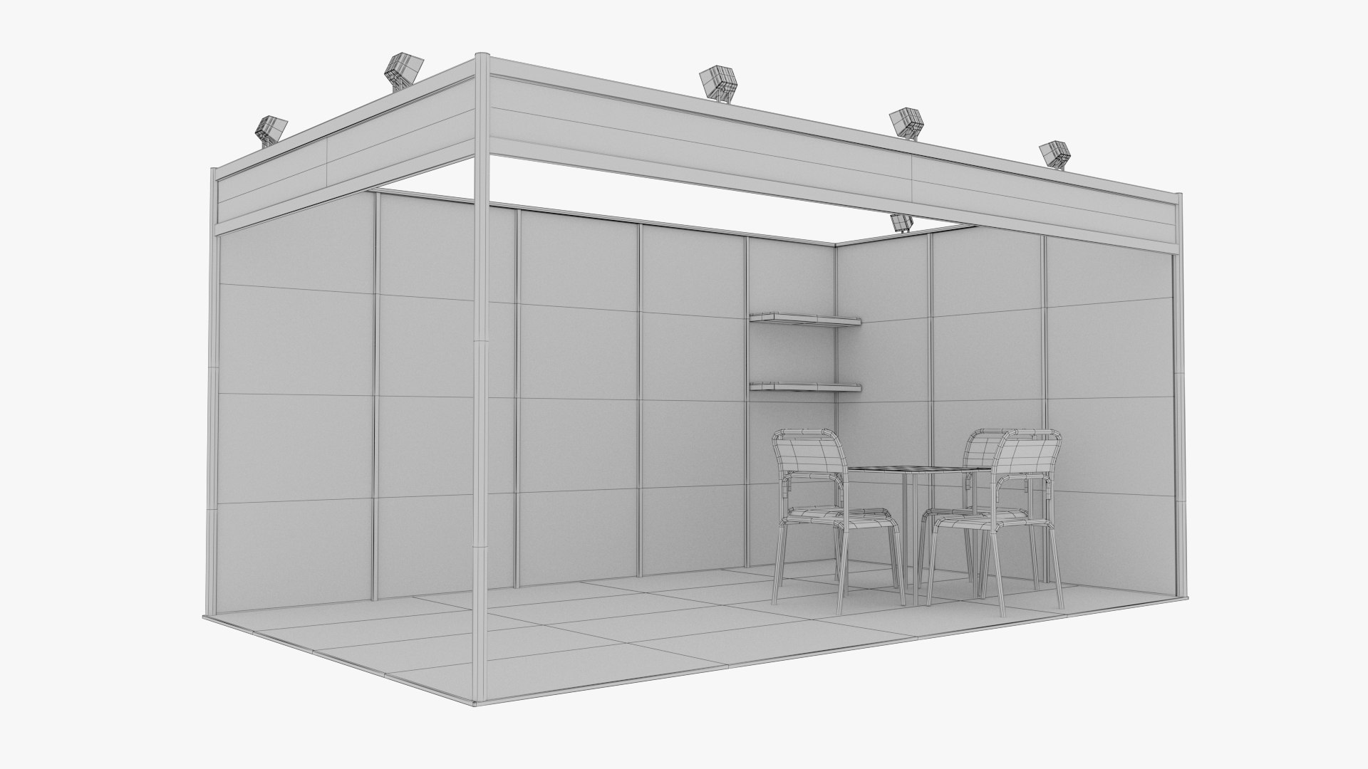 Exhibition Stand 5X3 3D Model - TurboSquid 2214340