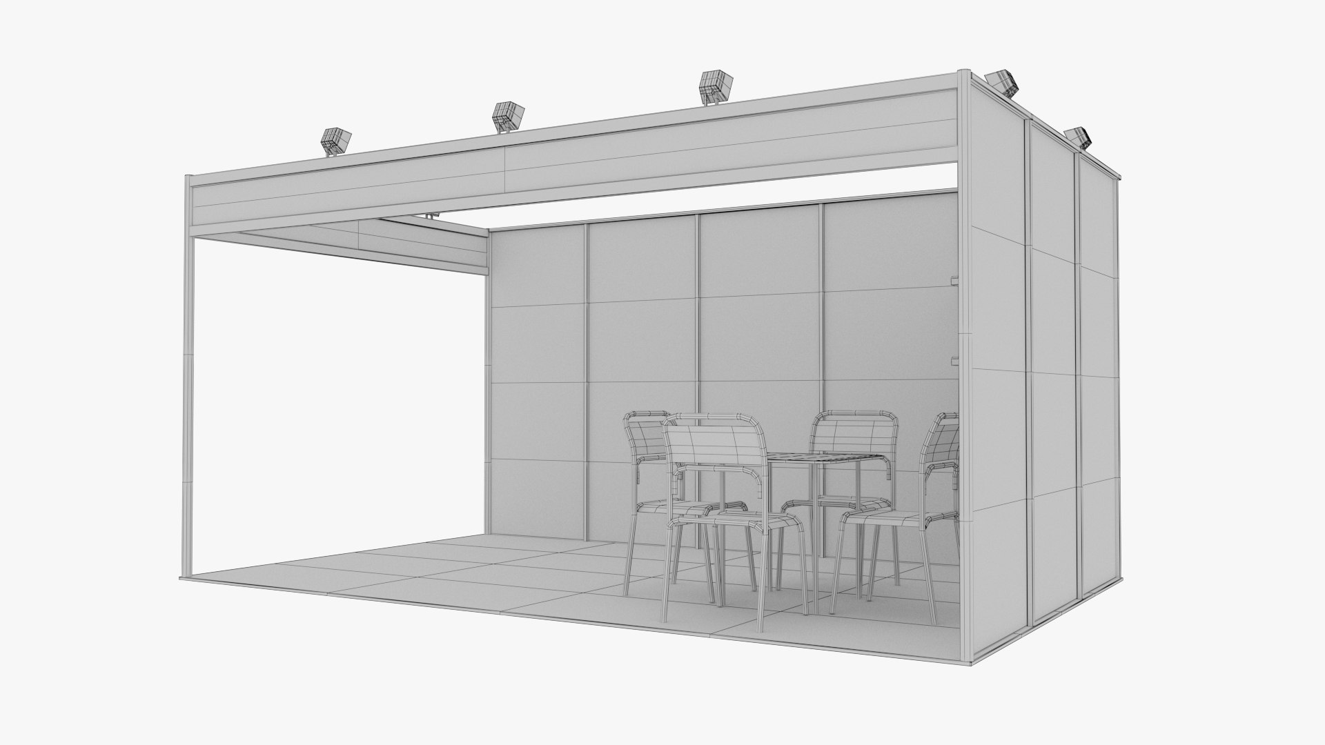 Exhibition Stand 5X3 3D Model - TurboSquid 2214340