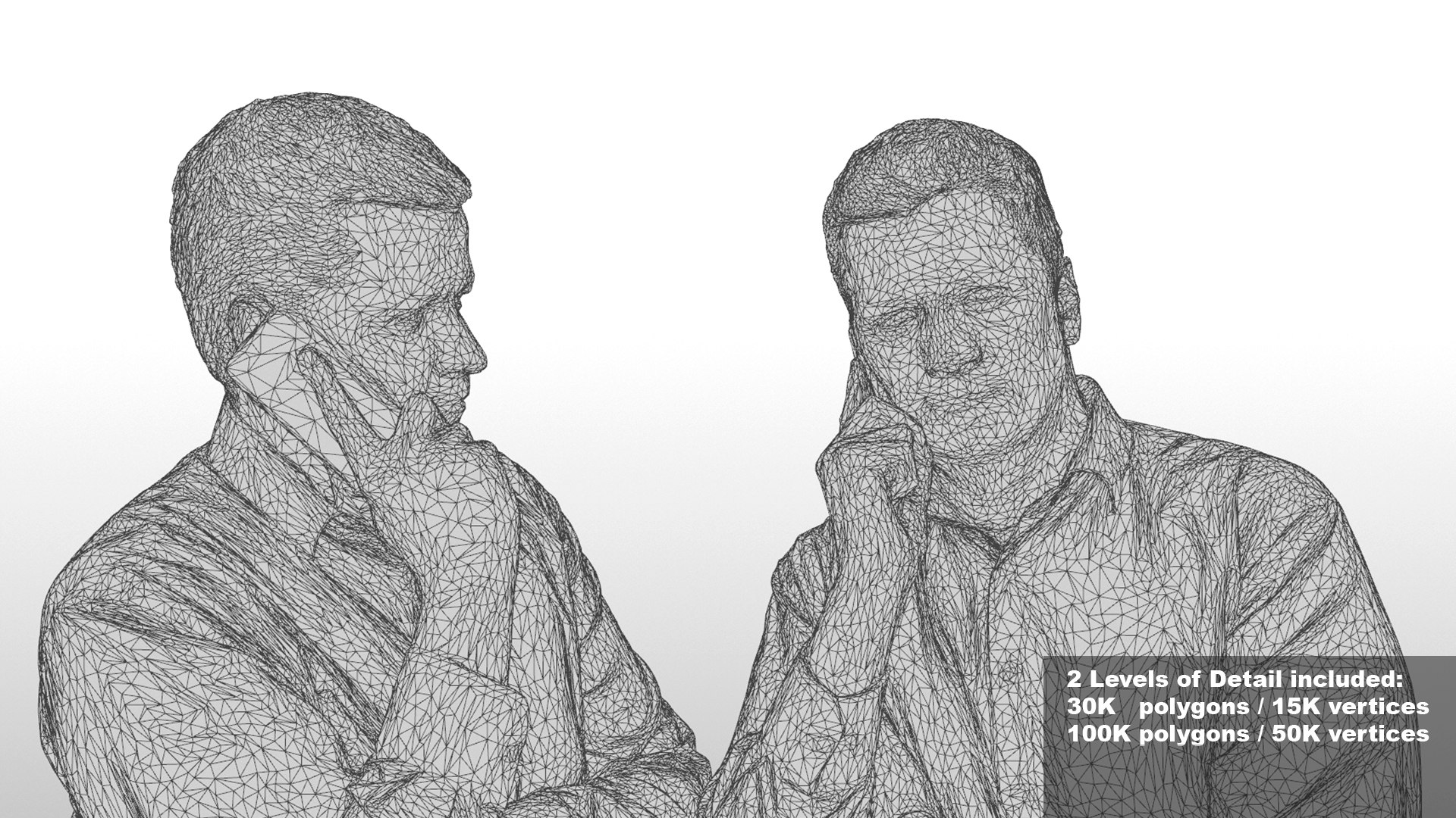 Man sitting talking 3D model - TurboSquid 1710855