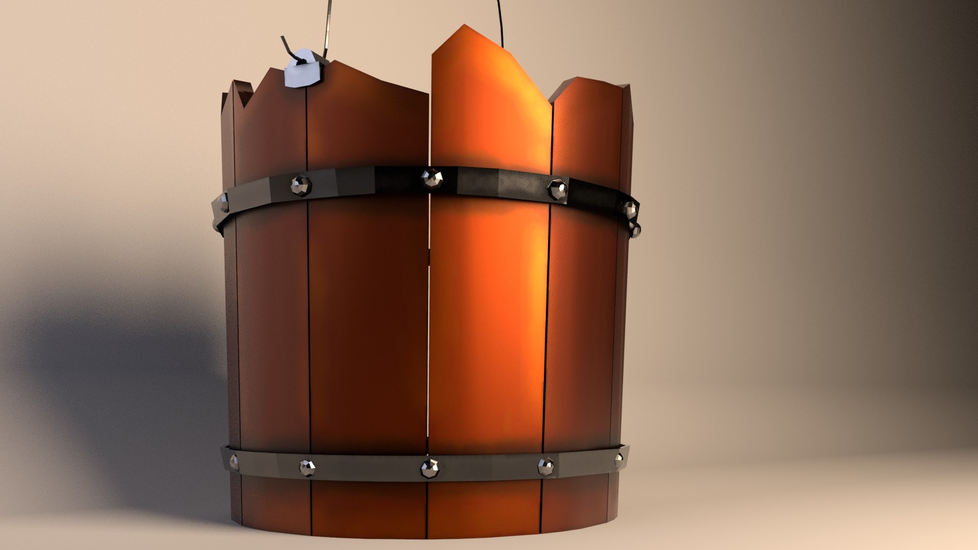 3D Model Simple Wooden Bucket - TurboSquid 1576468