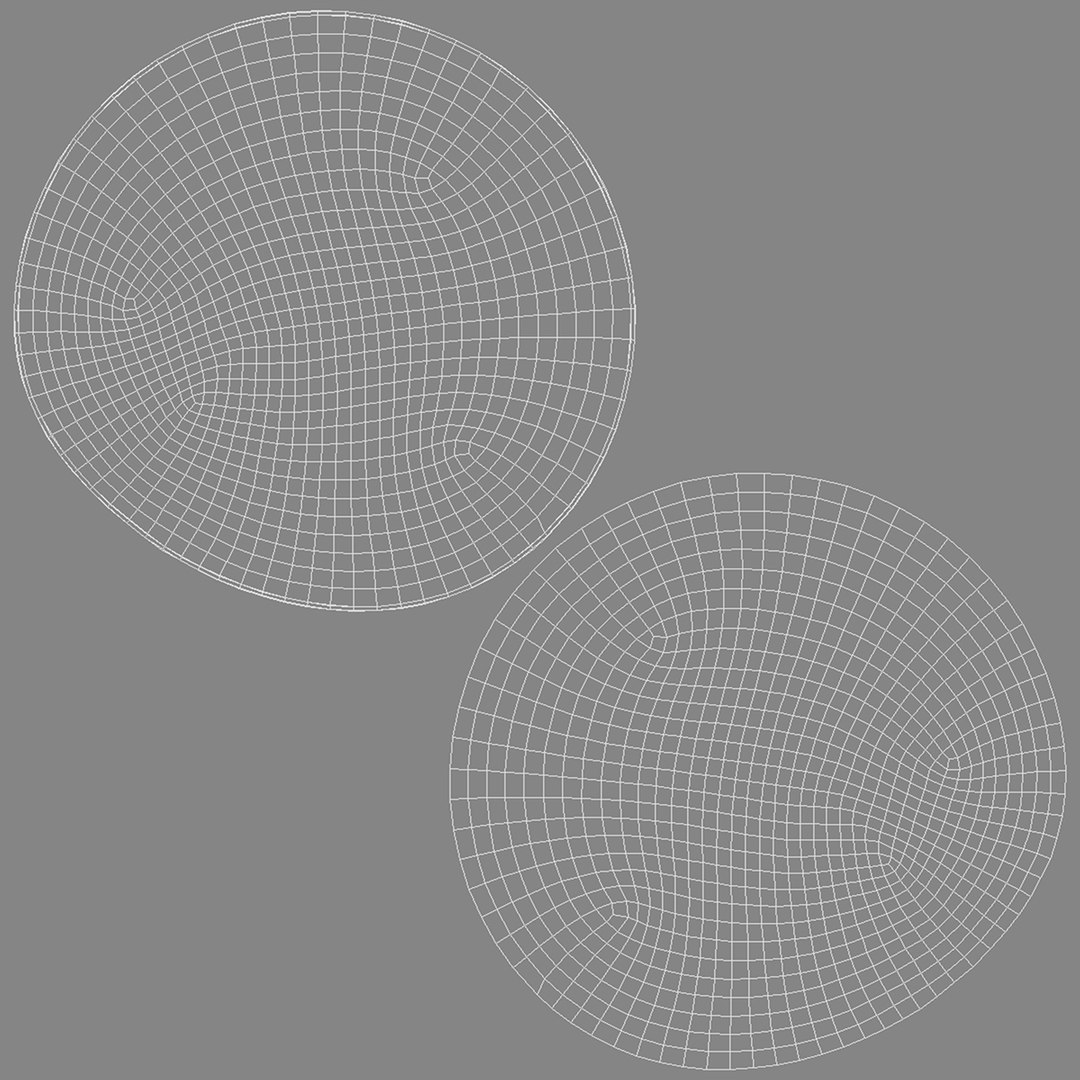 3D Model Two White Round Stickers - Smooth And Bended Adhesive Labels ...