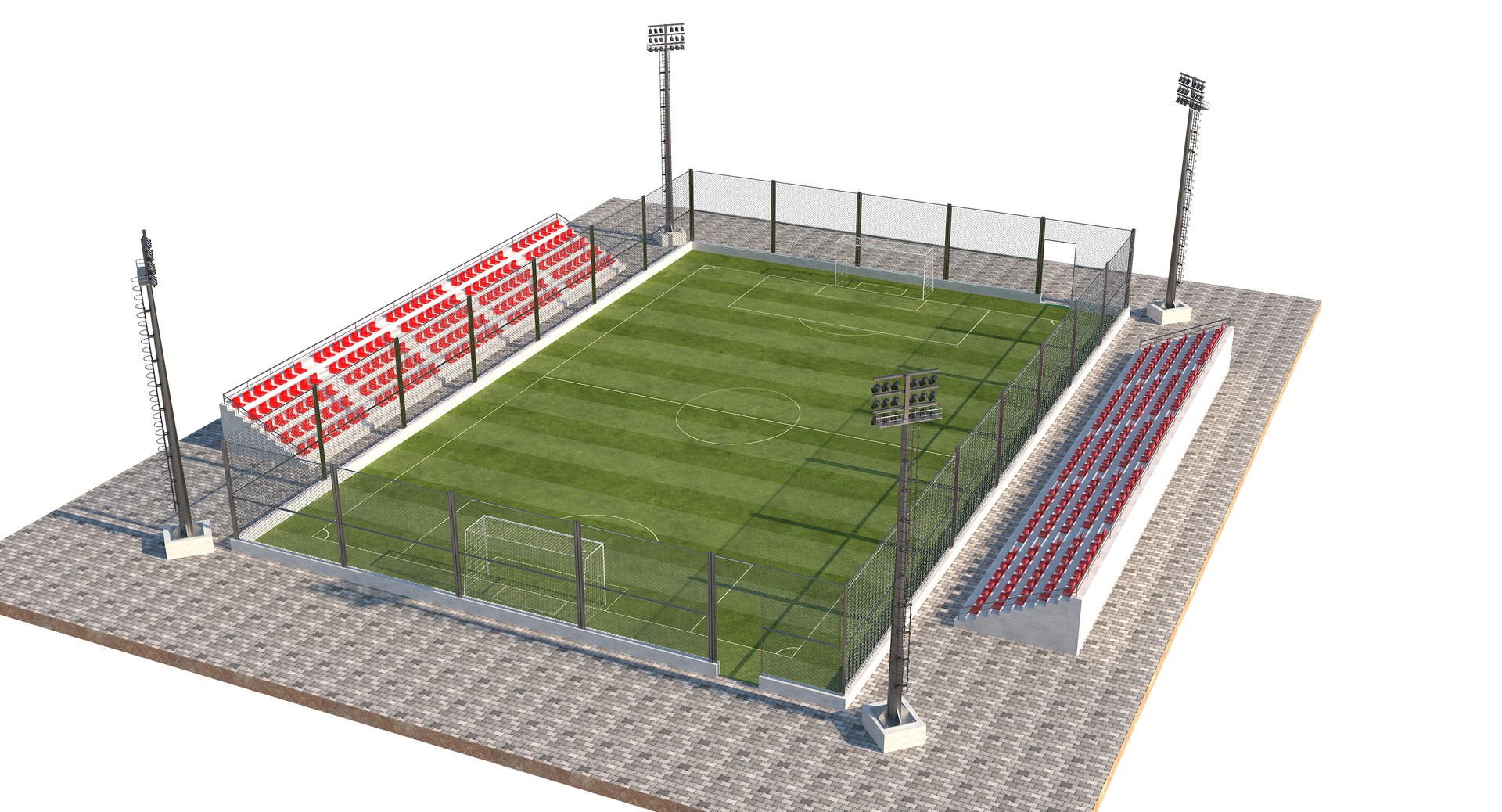 Football Pitch 3D Model - TurboSquid 1233887