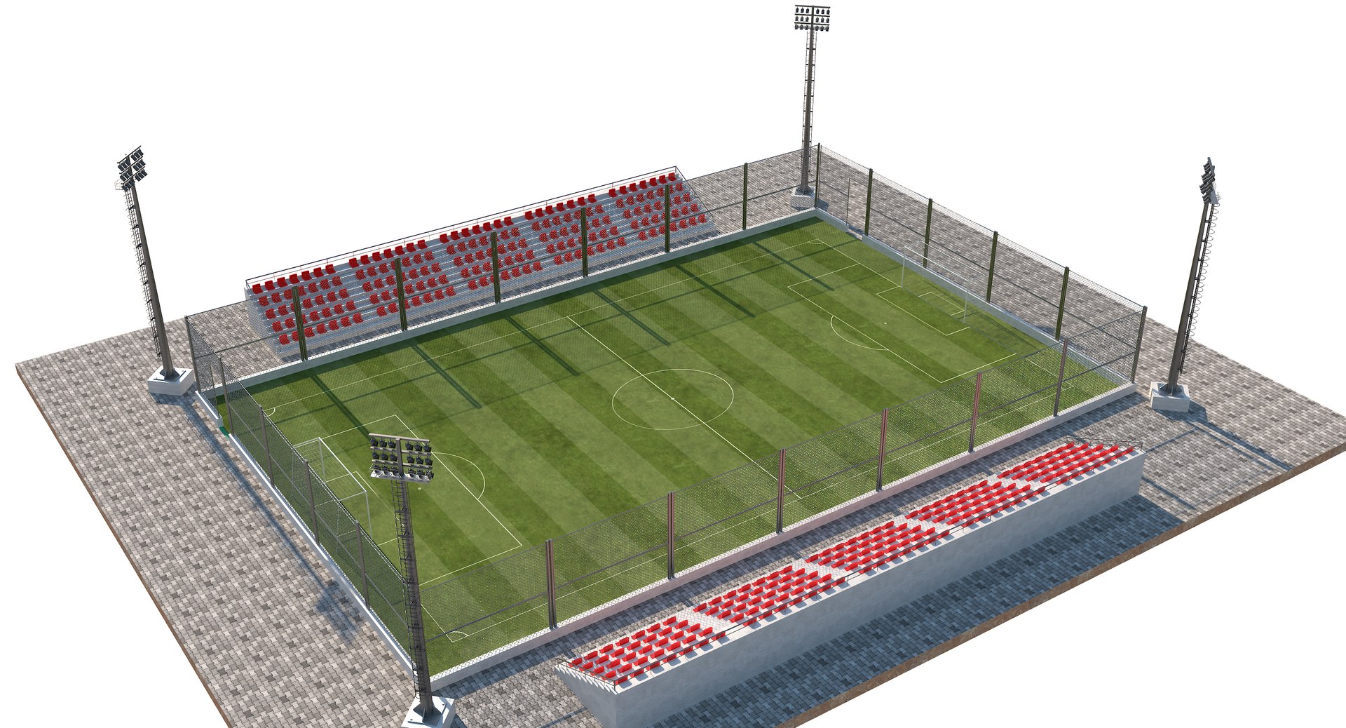 Football Pitch 3D Model - TurboSquid 1233887