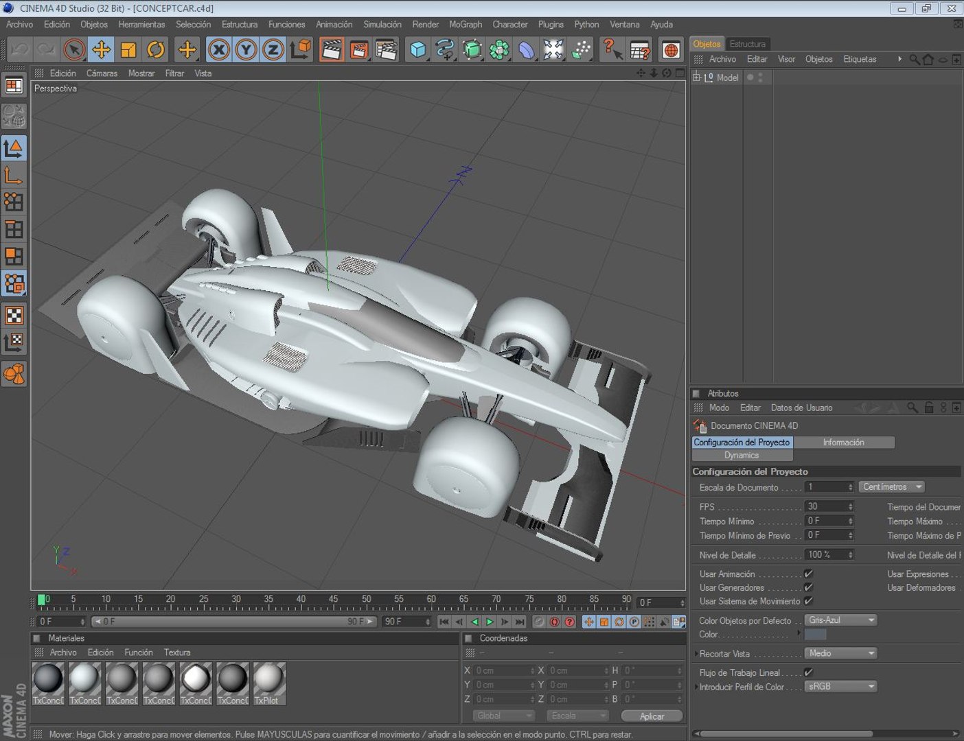 3ds Max Race Car Concept
