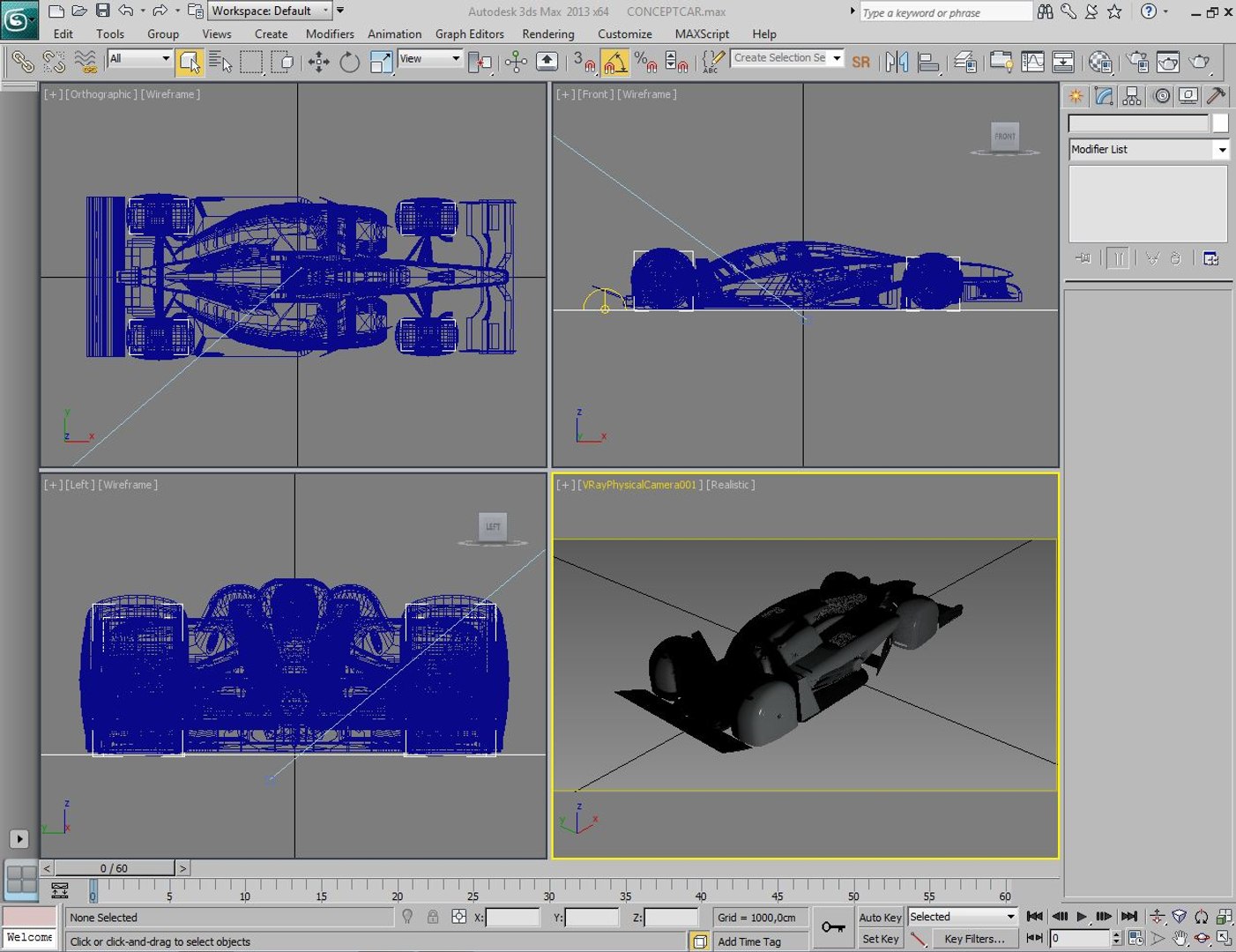 3ds Max Race Car Concept