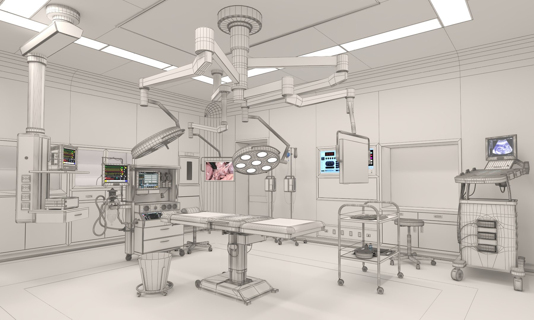 Medical Operating Room 3D Model - TurboSquid 2158227