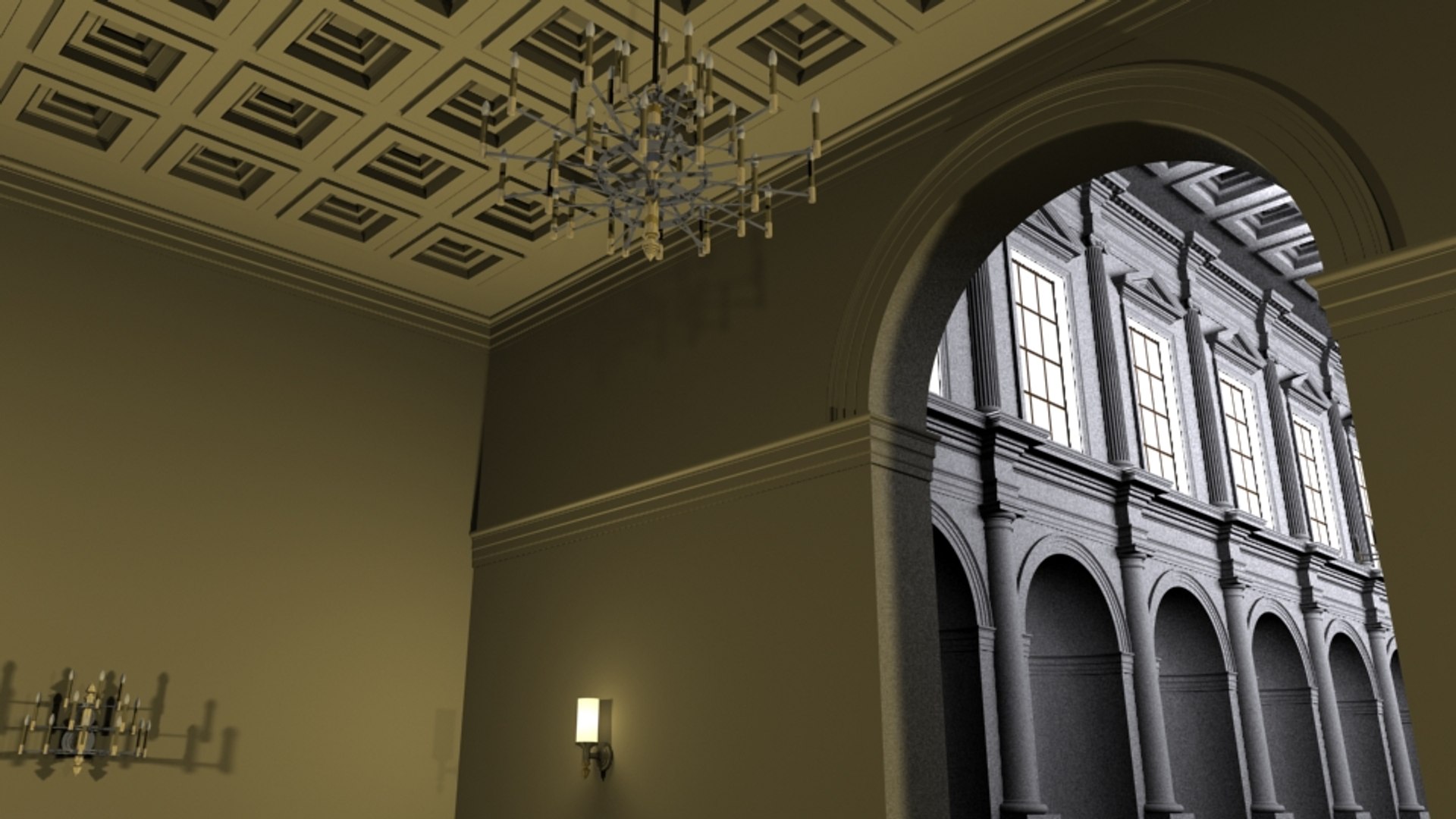 3D Hall Interior Model - TurboSquid 1522875