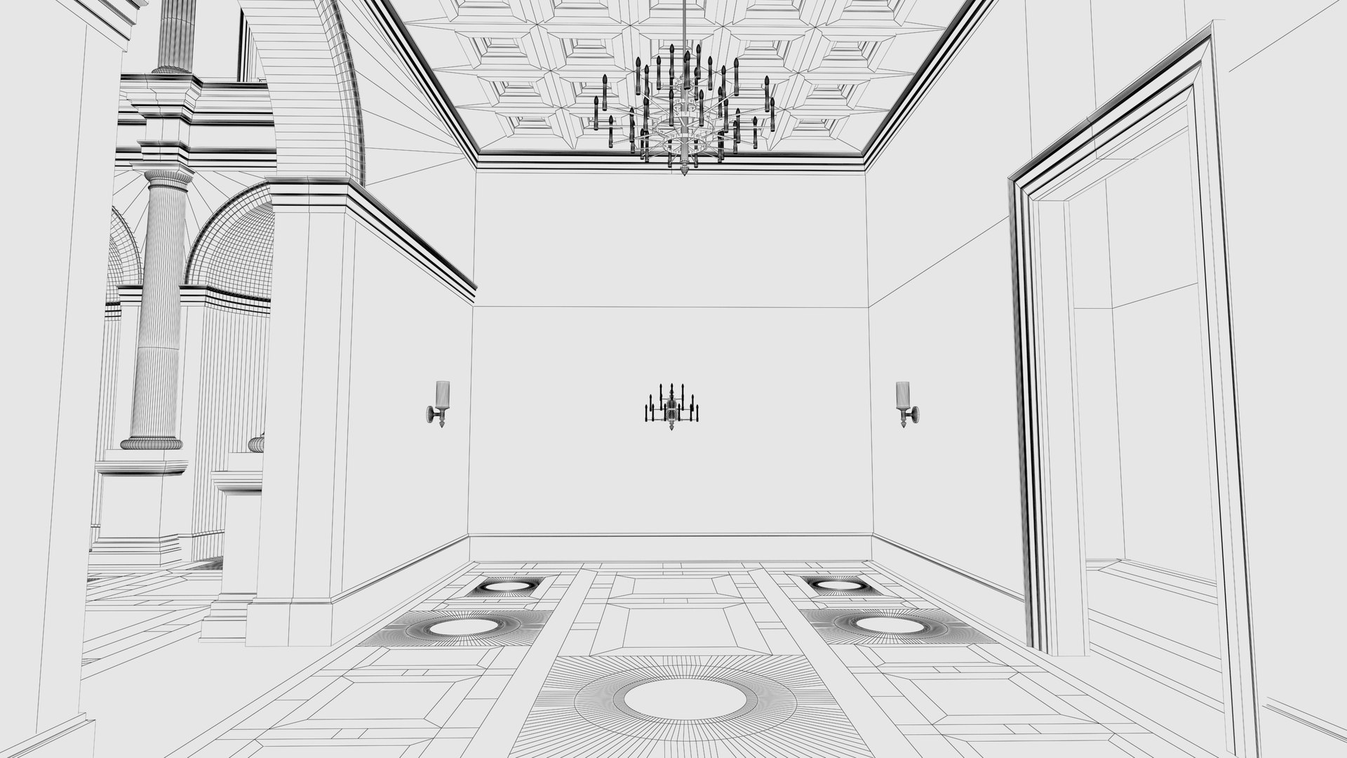 3D Hall Interior Model - TurboSquid 1522875