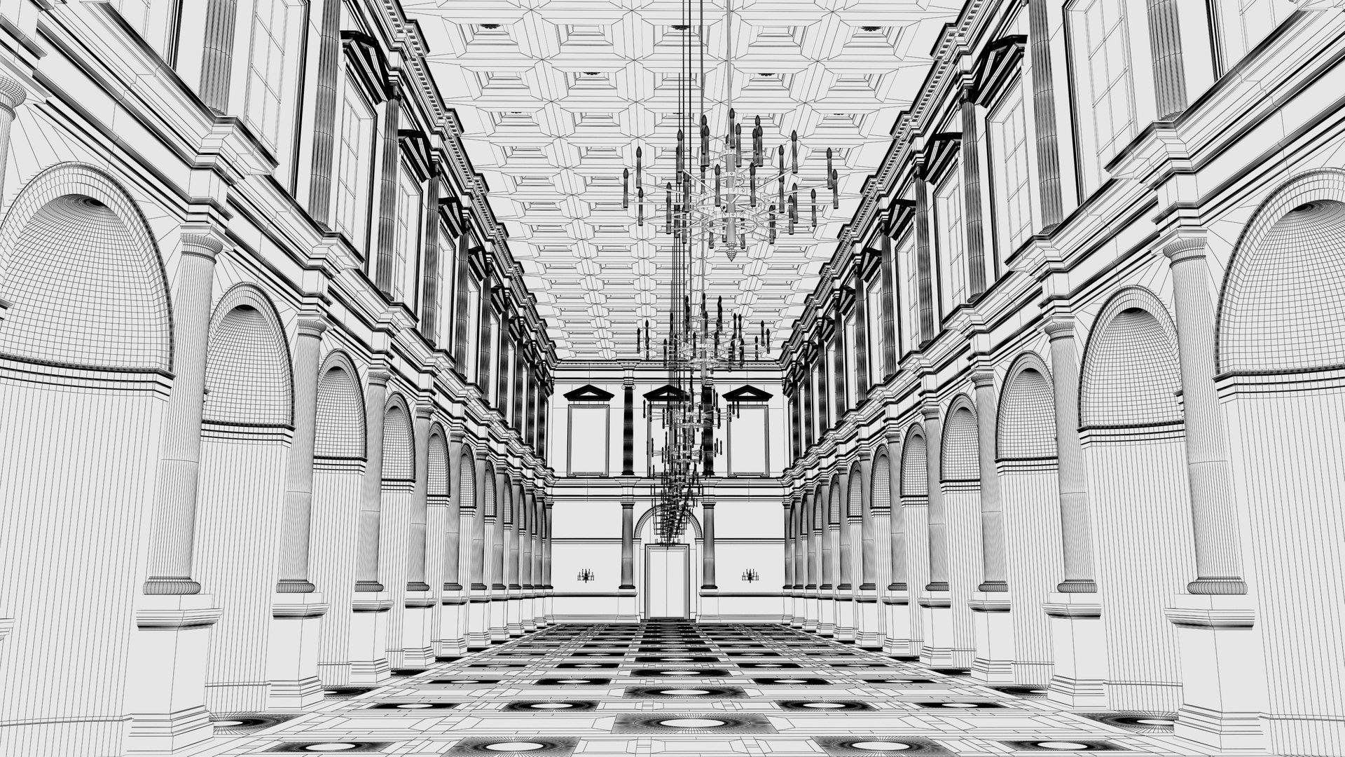 3D Hall Interior Model - TurboSquid 1522875