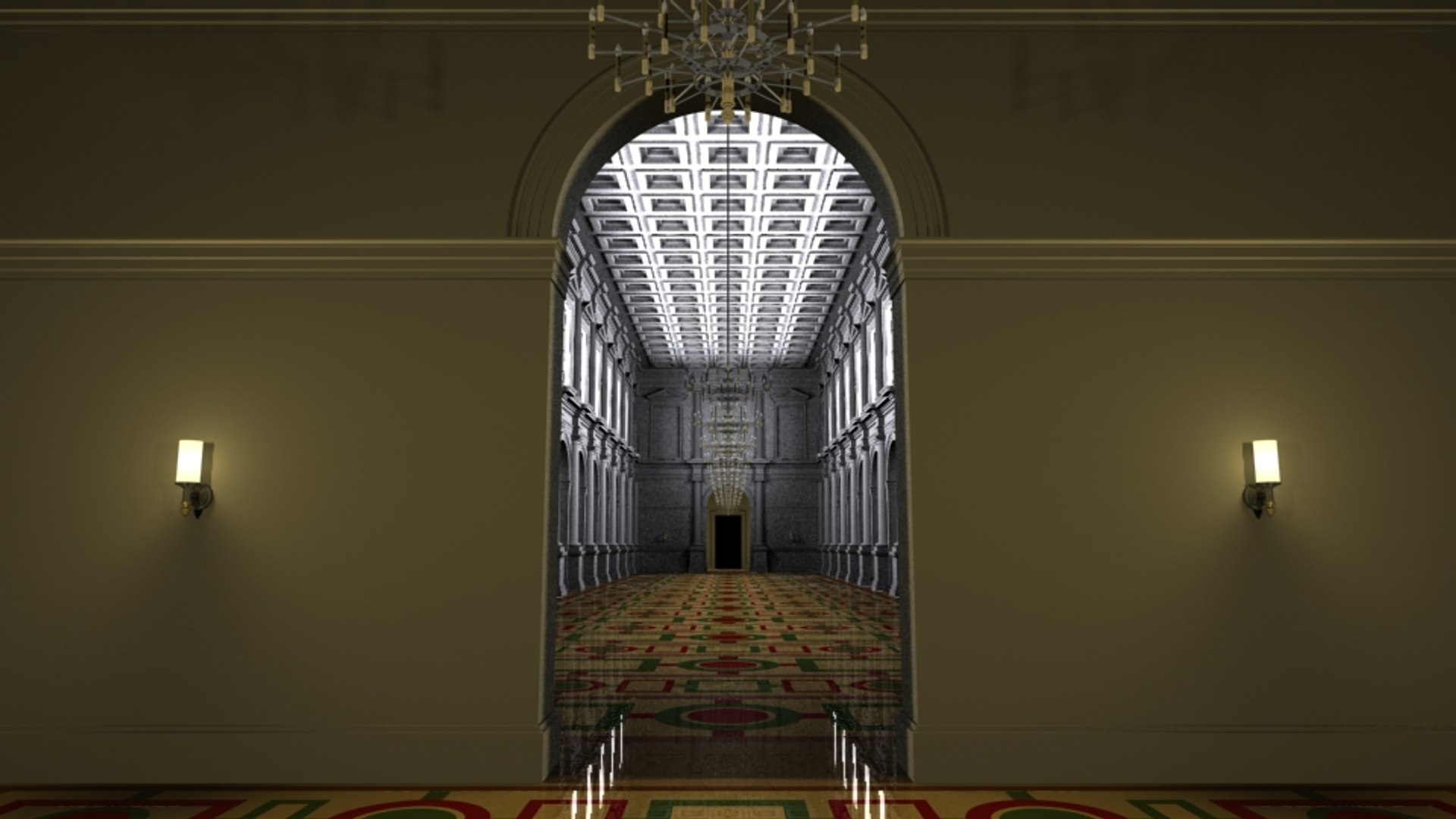 3D Hall Interior Model - TurboSquid 1522875