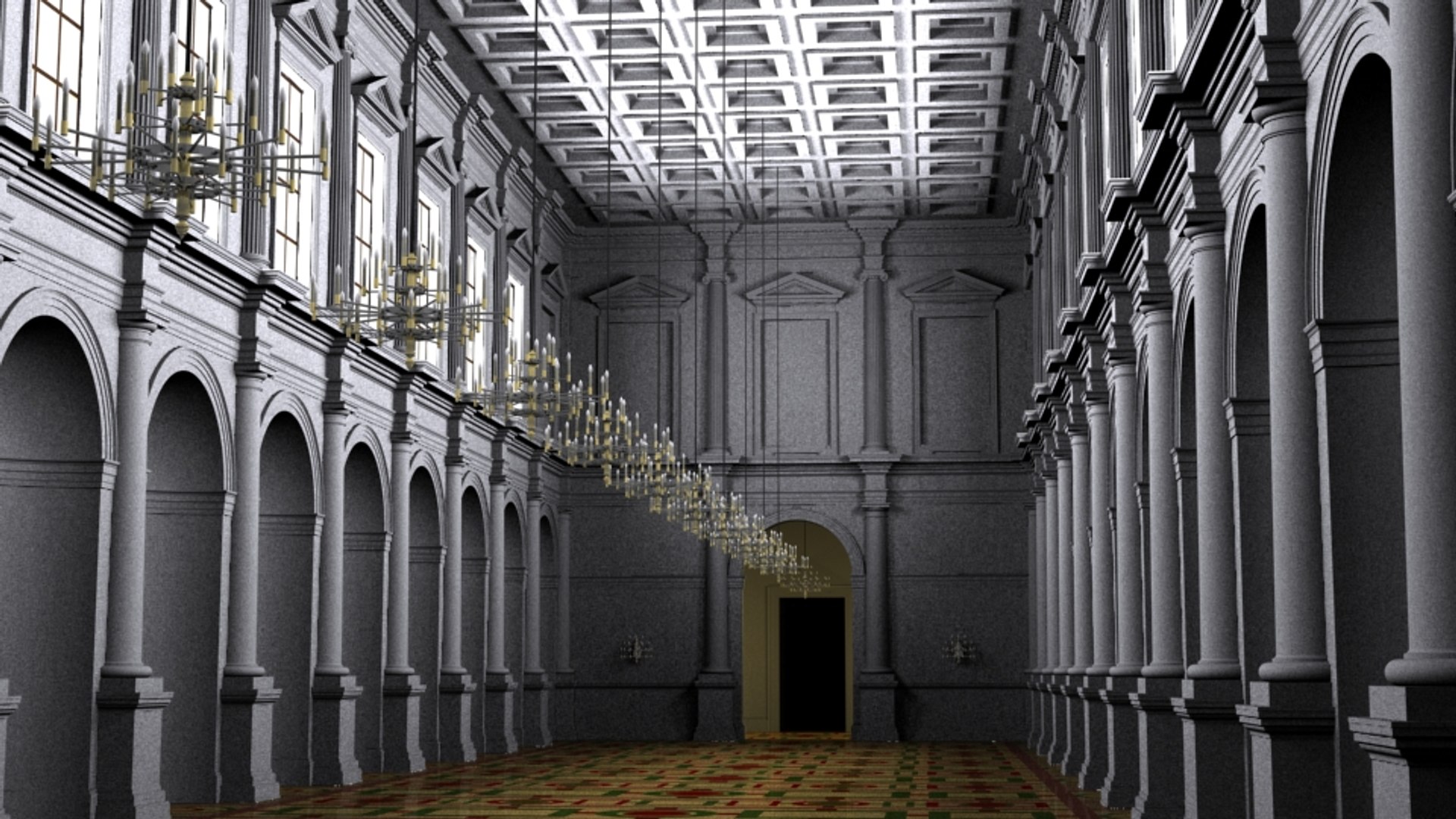 3D Hall Interior Model - TurboSquid 1522875