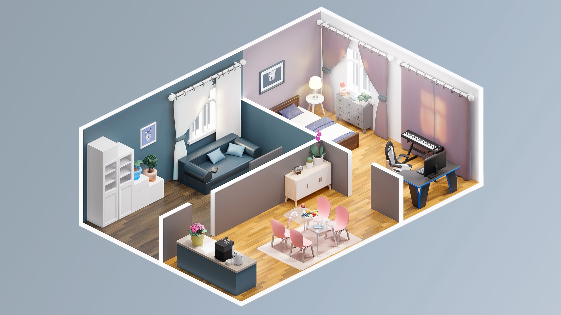 Room 64 3D model - TurboSquid 2154227