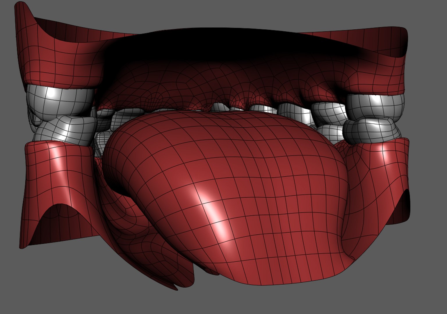 Cartoon Teeth 3d Model