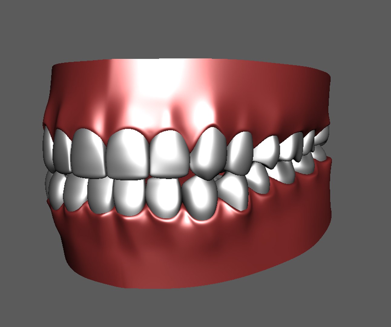 Cartoon Teeth 3d Model