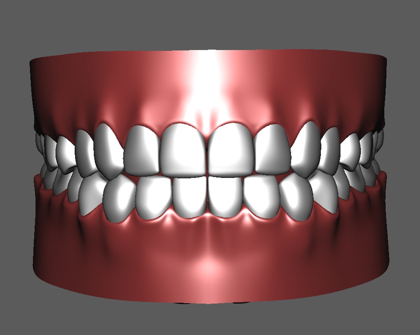 Cartoon Teeth 3d Model
