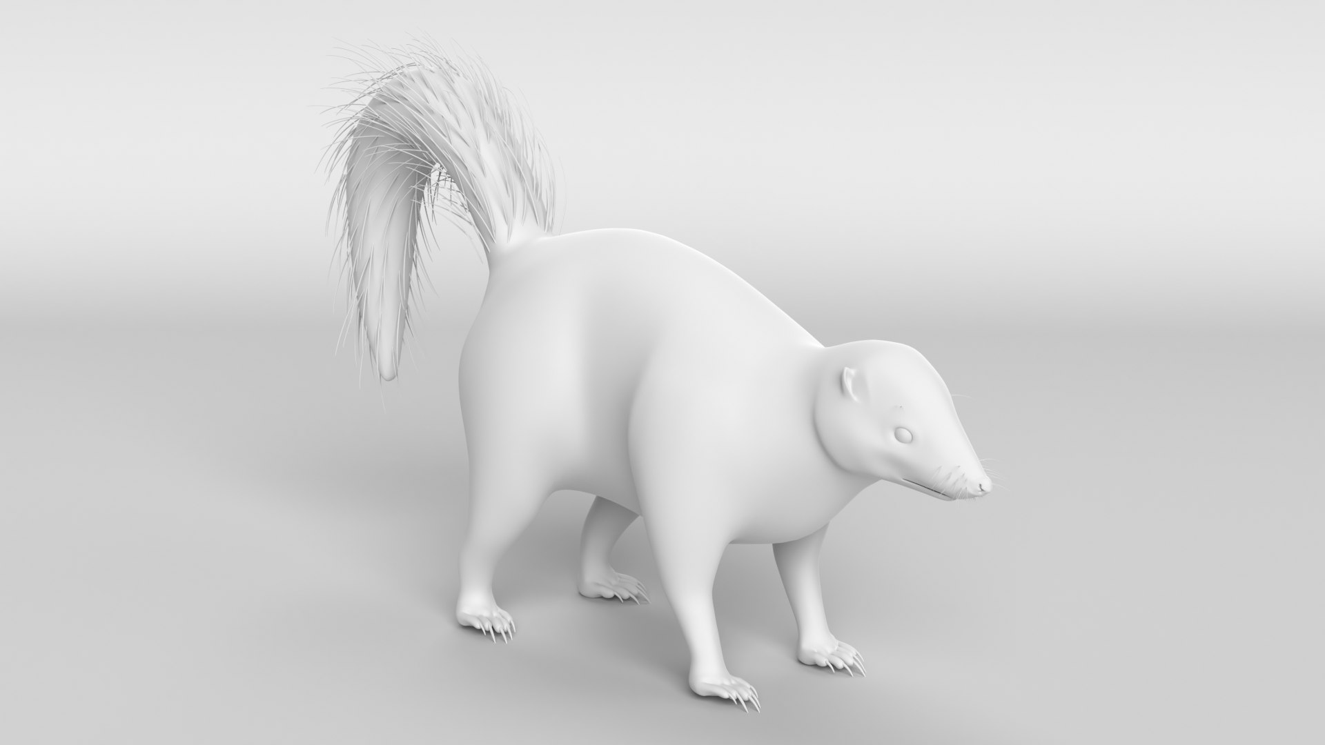 3D Skunk Animal Mammal Model - TurboSquid 1684953