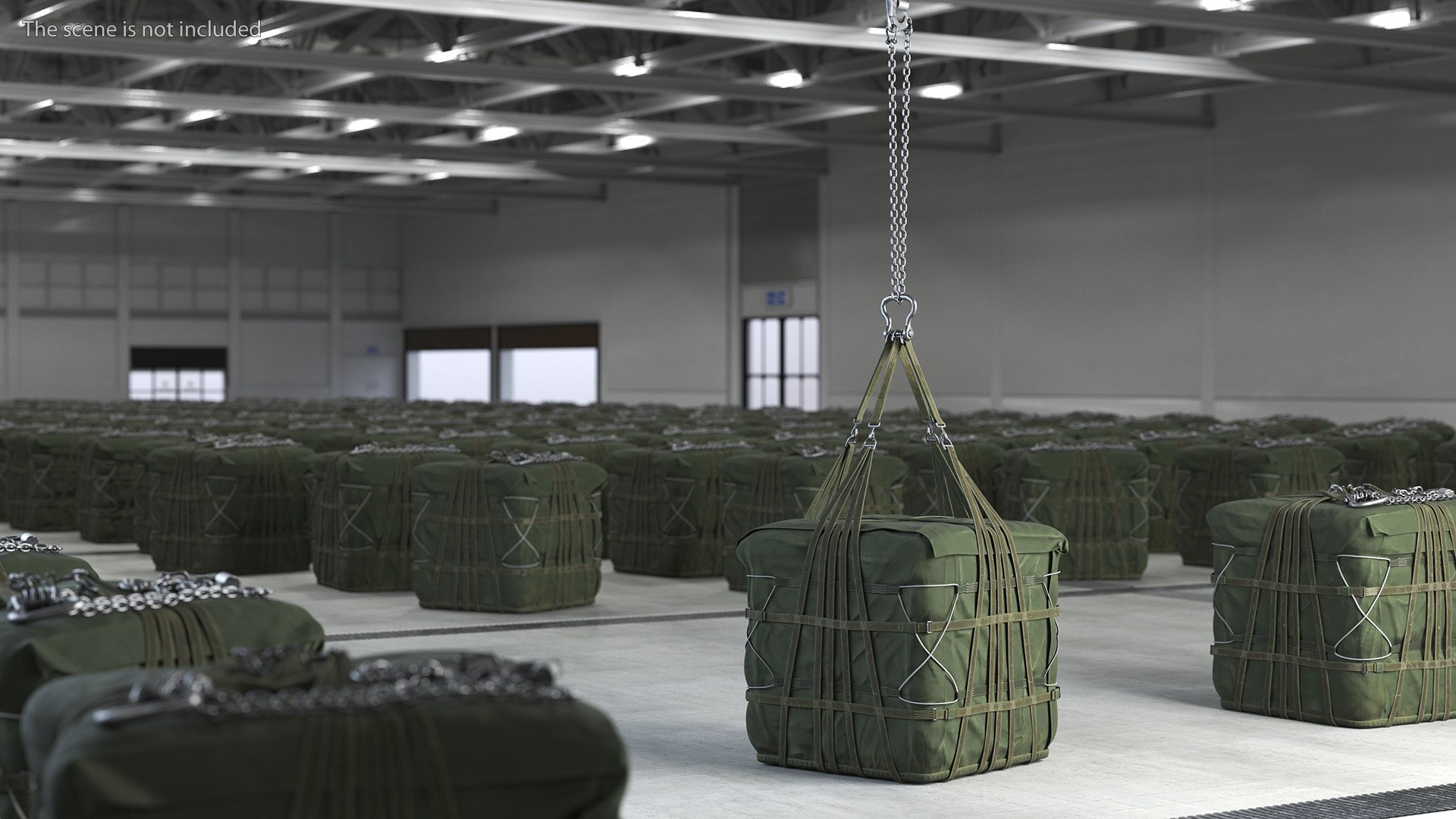 3D Heavy Duty Aerial Delivery Cargo Bag Hanging - TurboSquid 2195686