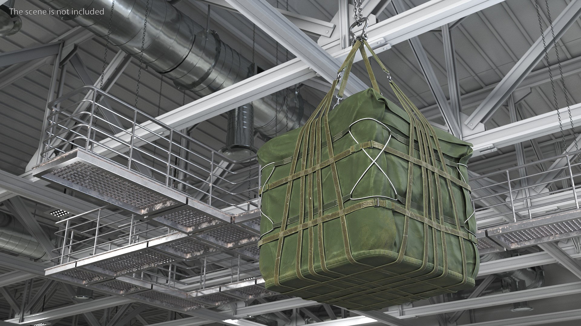 3D Heavy Duty Aerial Delivery Cargo Bag Hanging - TurboSquid 2195686