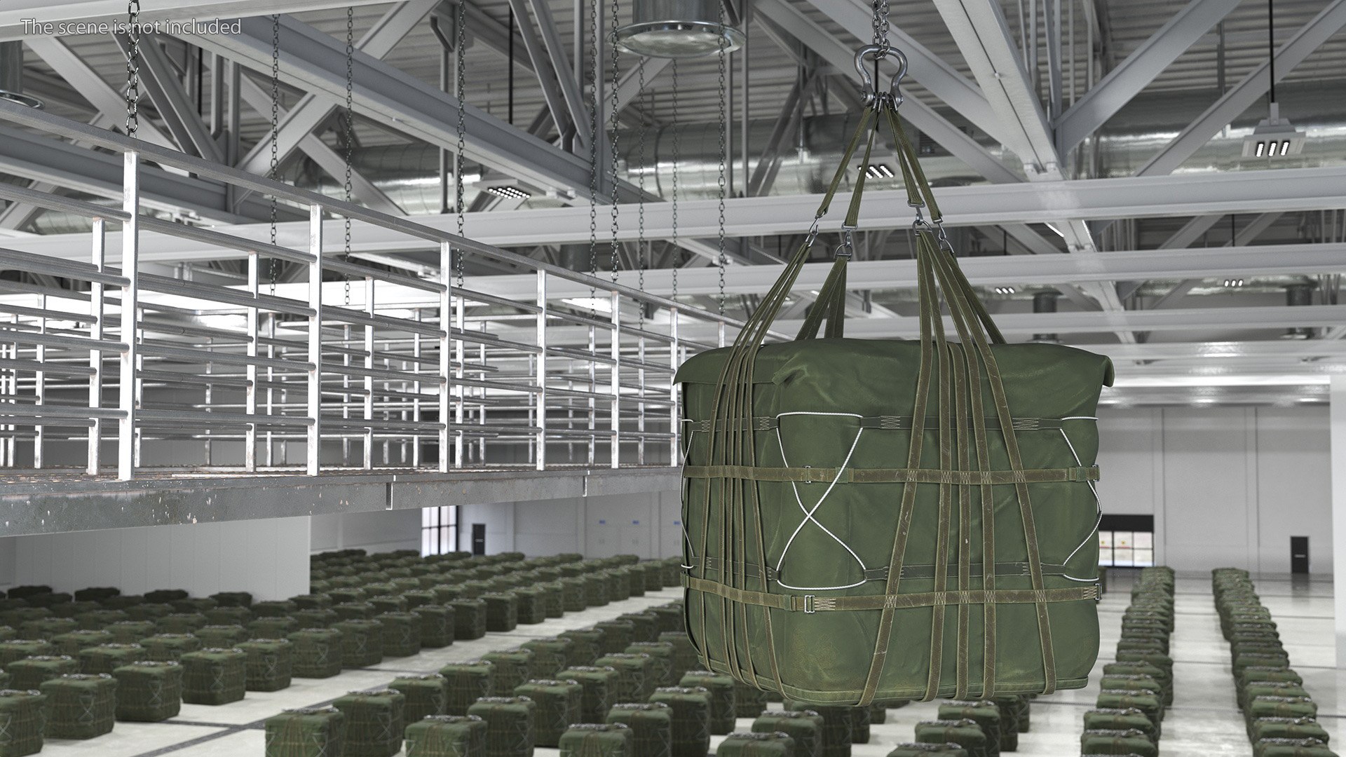 3D Heavy Duty Aerial Delivery Cargo Bag Hanging - TurboSquid 2195686