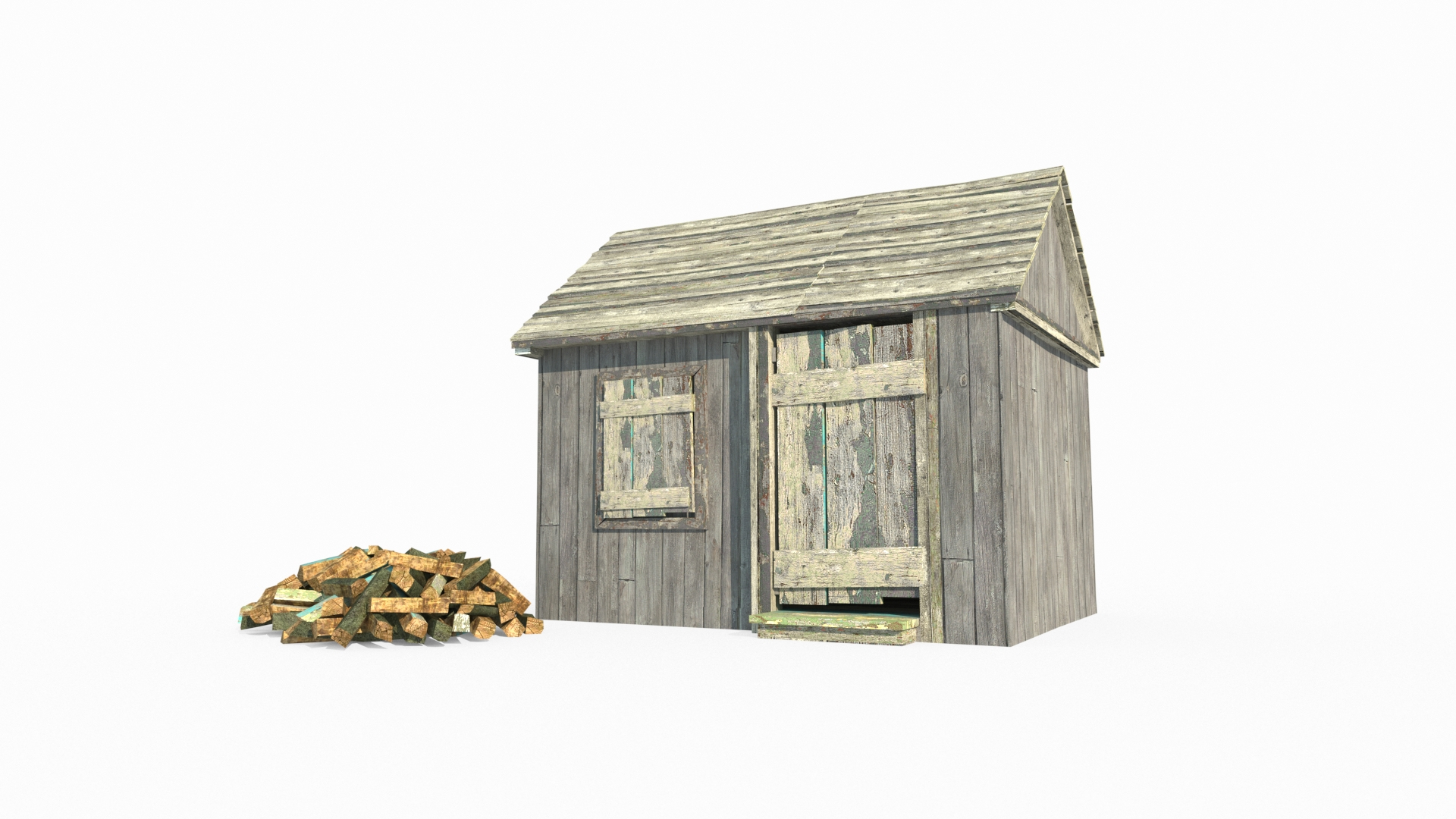 3D Ancient Wilderness Firewood House Model - TurboSquid 2171123