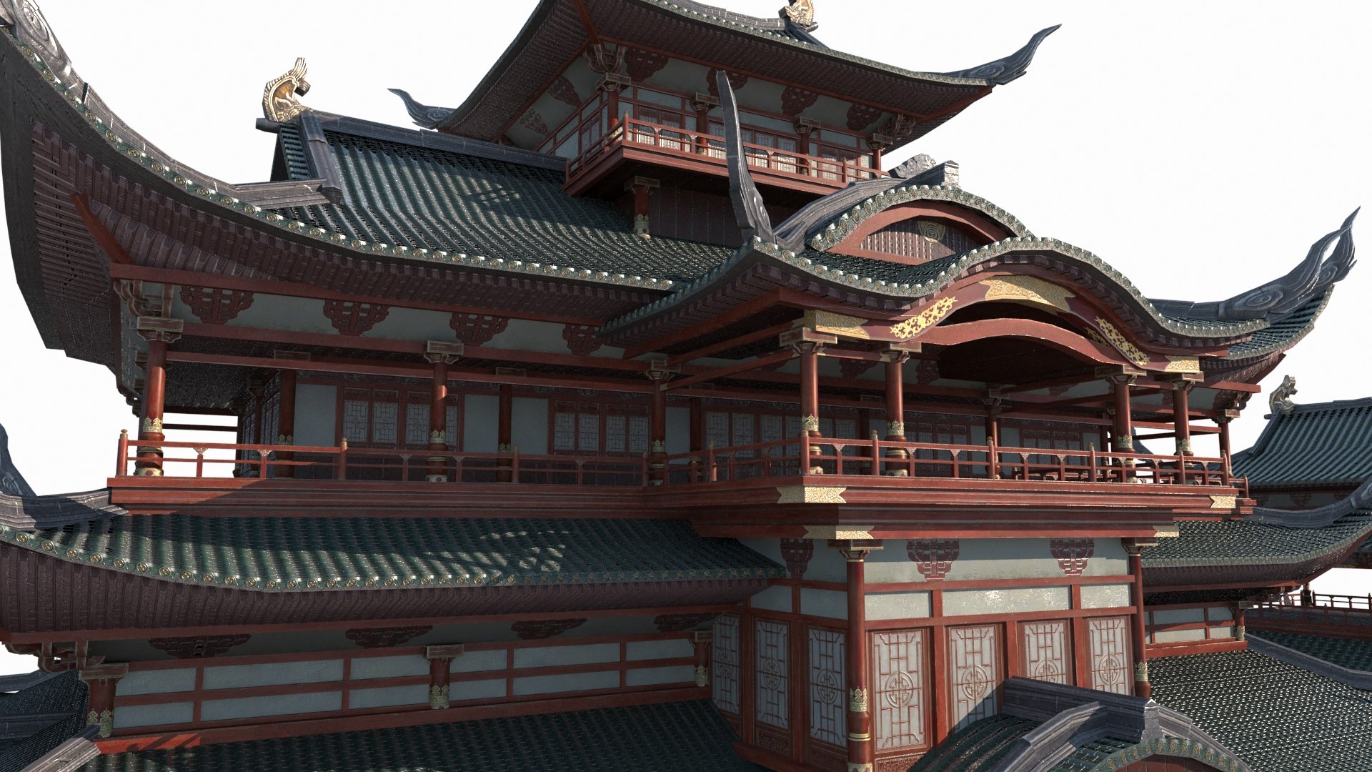 3D Model Asian Ancient Architecture Super Large Palaces - TurboSquid ...