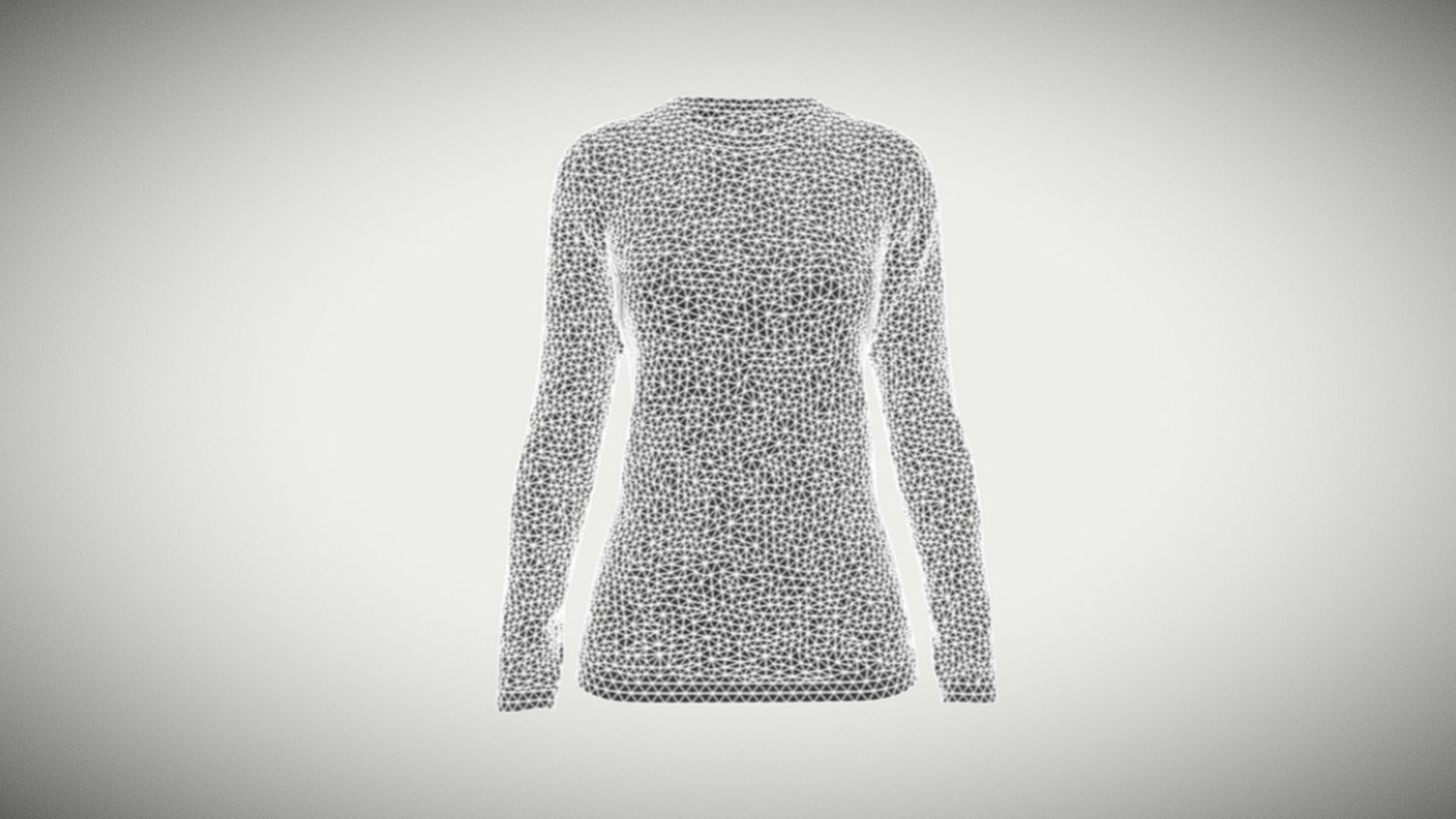 3D Girls Long Sleeve Tshirt-Single Color In Low Poly - TurboSquid 2390310