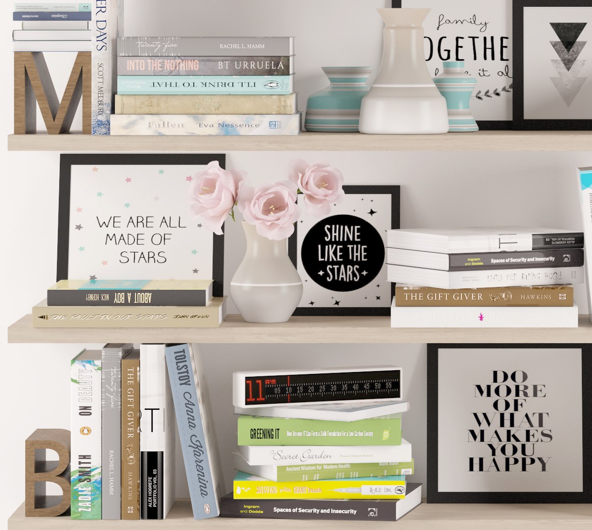 max bookshelf decoration set