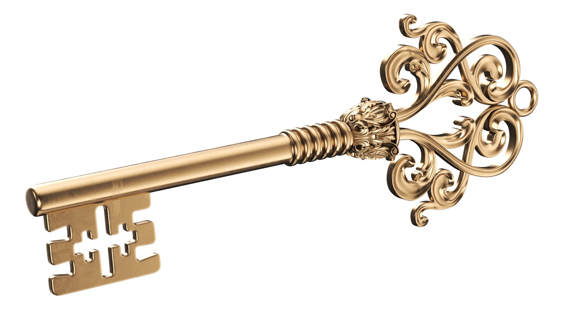 3D Detailed Skeleton Key Ring Model - TurboSquid 2186471