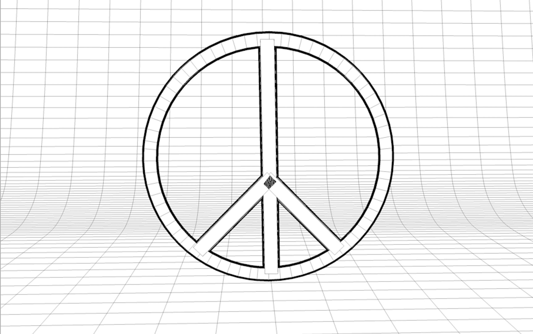 Peace Sign Symbol 3D Model - TurboSquid 1324266