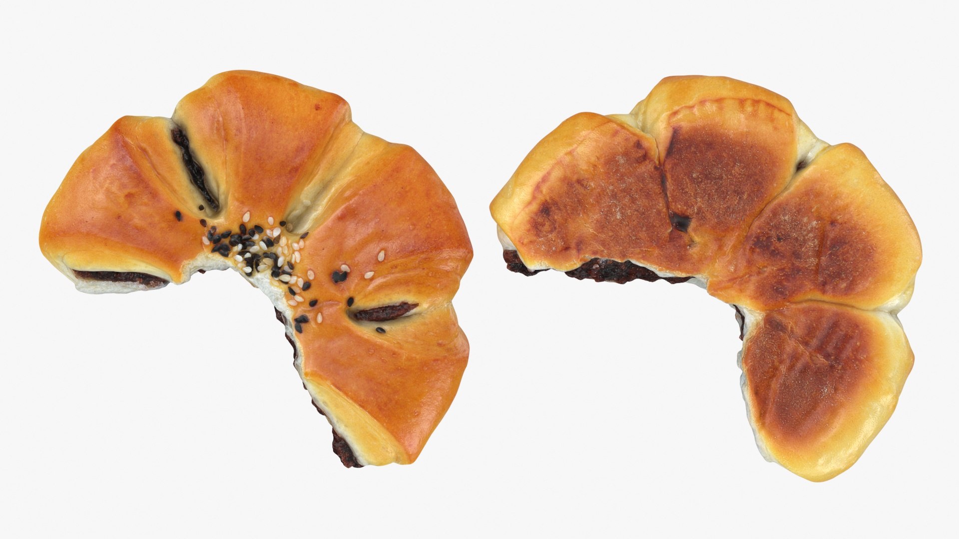 Red Bean Bun Cut 01 3D - TurboSquid 2153569