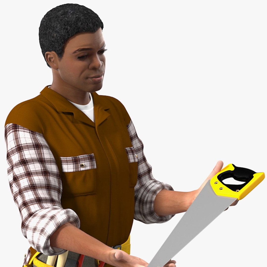 Afro american woodworker rigged 3D - TurboSquid 1683142