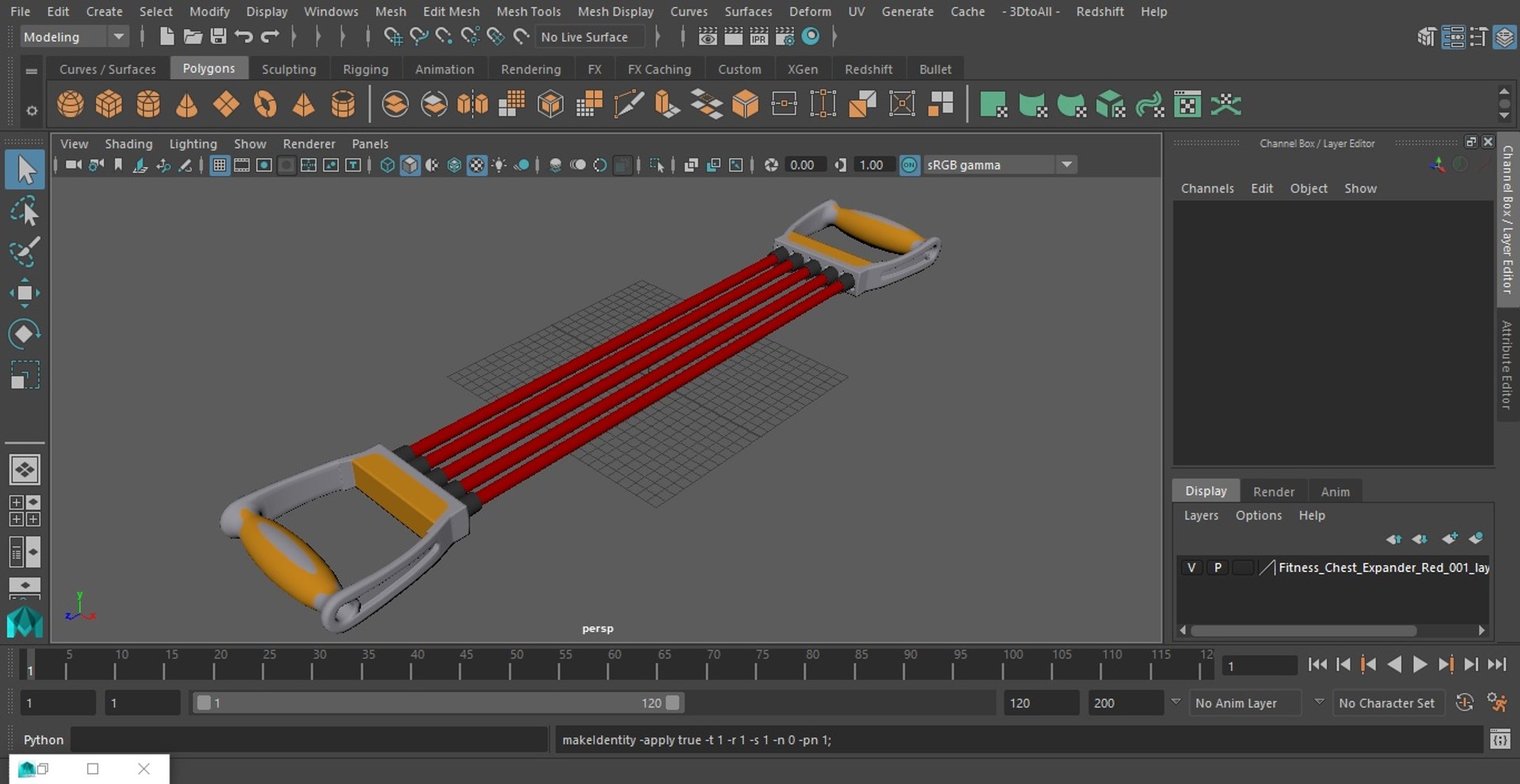 3D model Fitness Chest Expander Red - TurboSquid 2015820