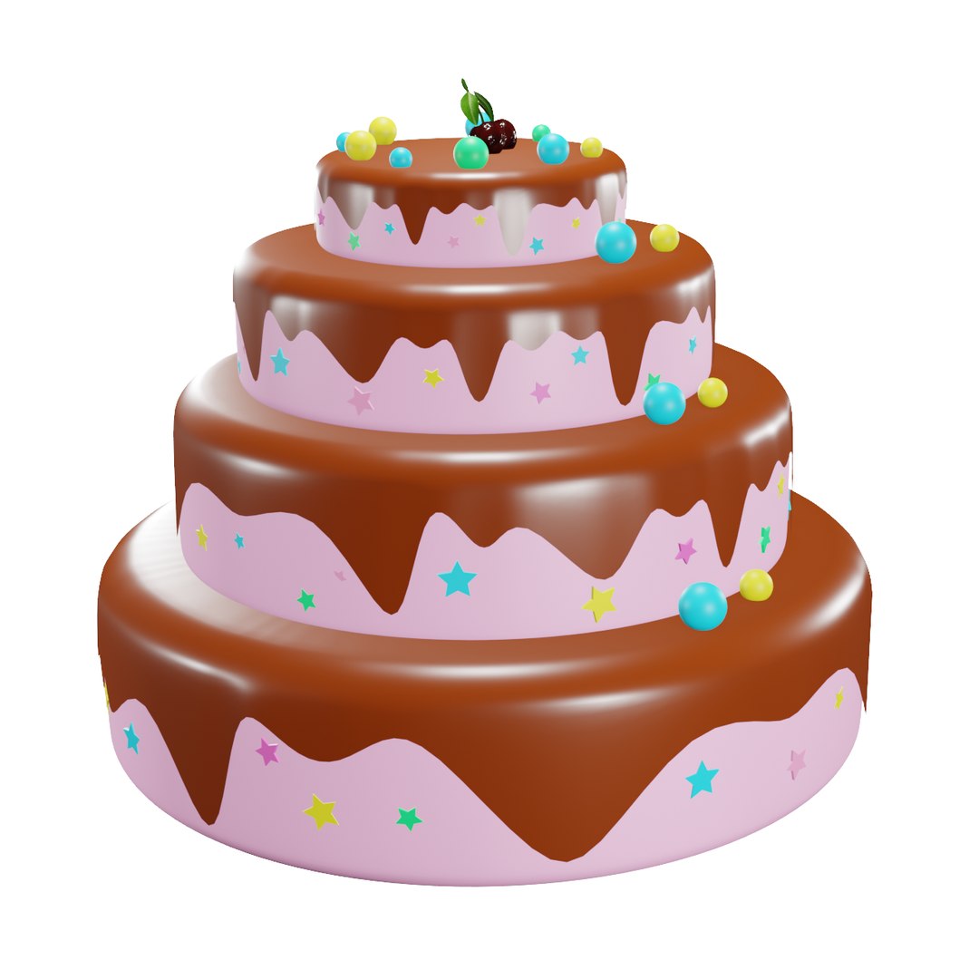 Birthday Cake 3D - TurboSquid 1733536