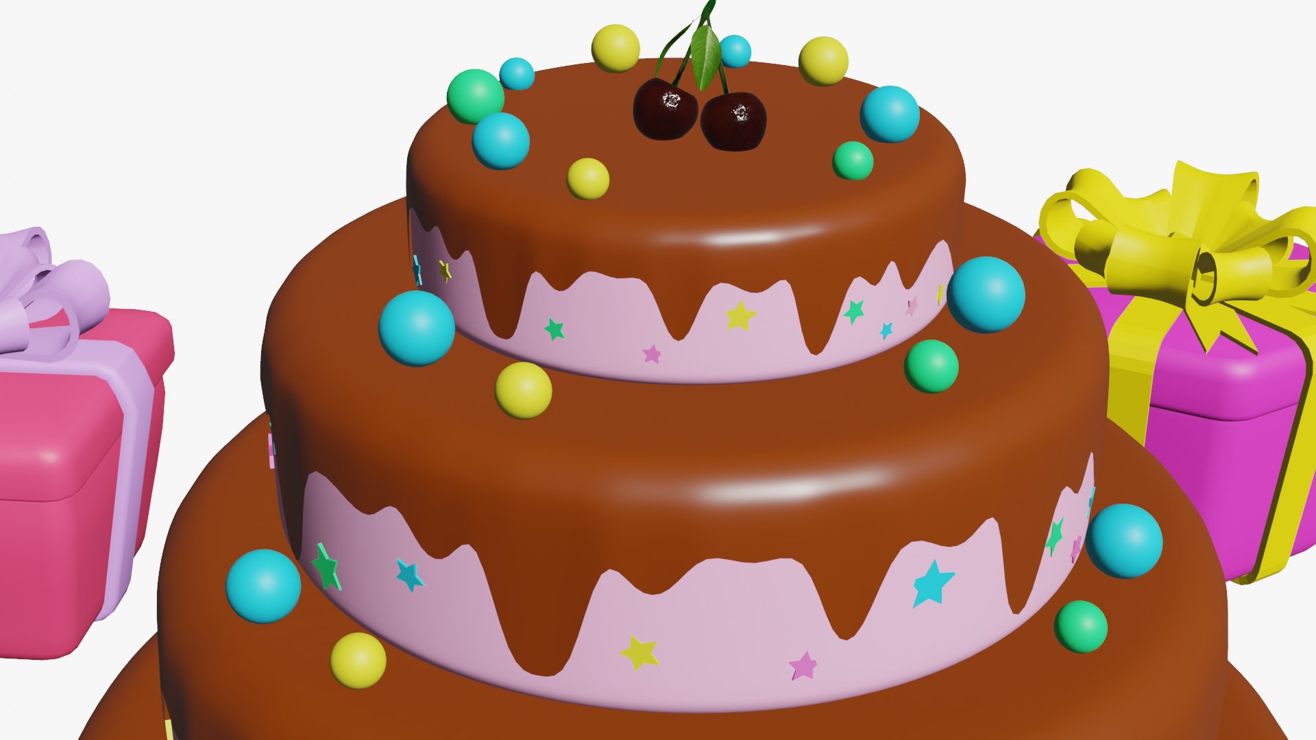 Birthday Cake 3D - TurboSquid 1733536