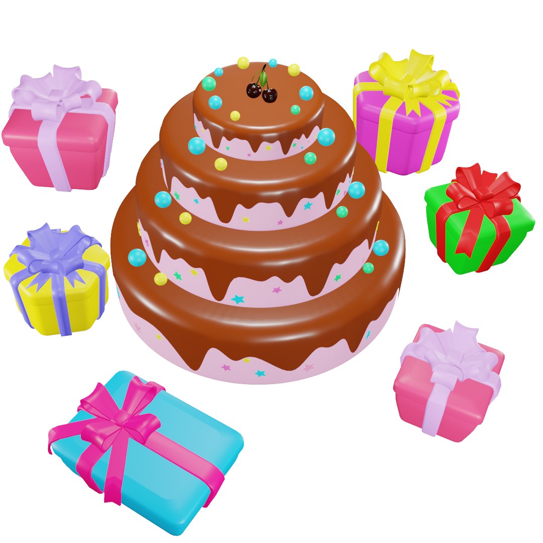Birthday Cake 3D - TurboSquid 1733536