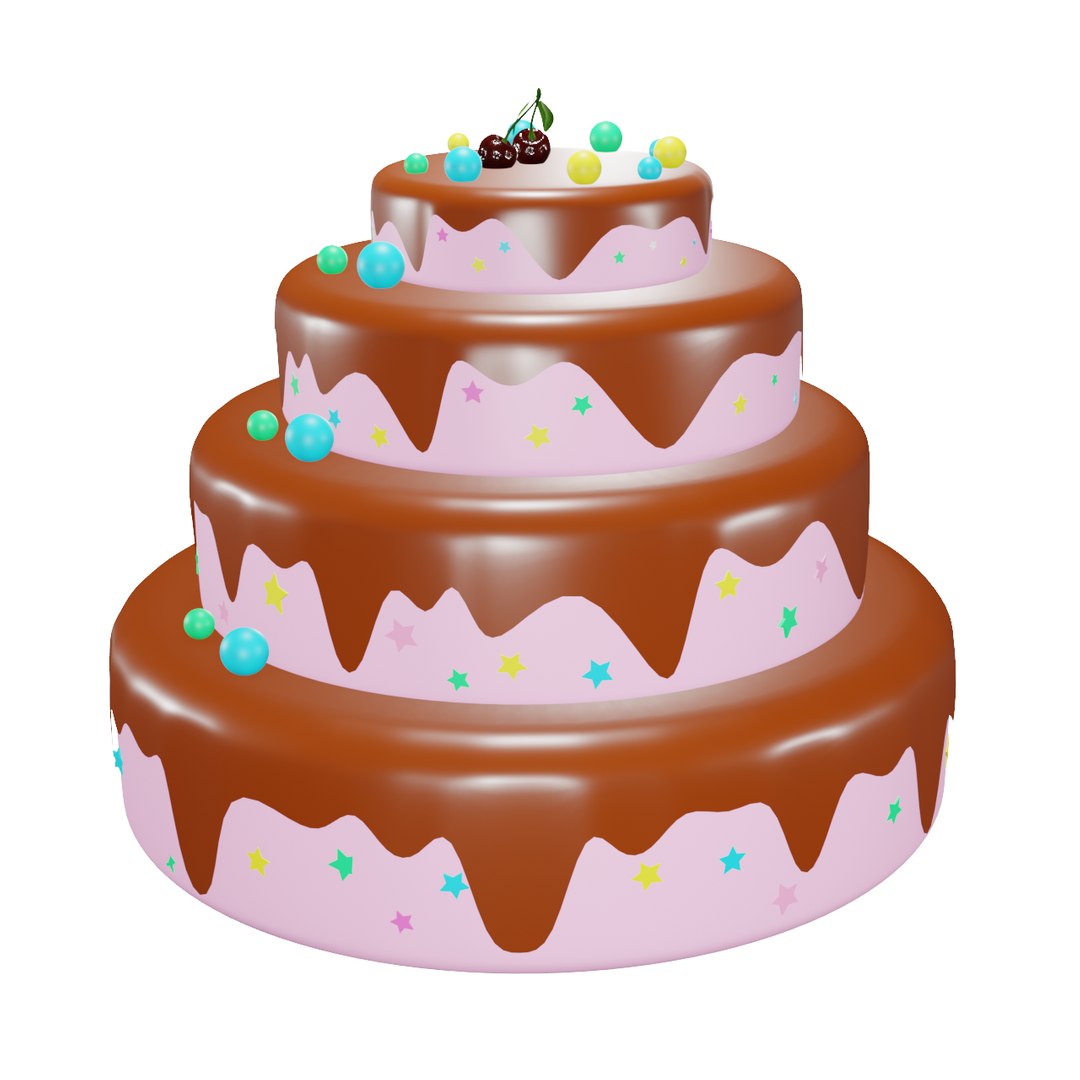 Birthday Cake 3D - TurboSquid 1733536
