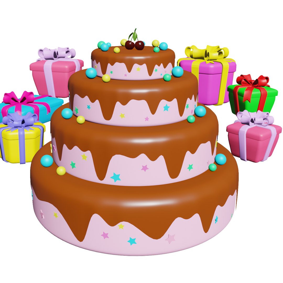 Birthday Cake 3D - TurboSquid 1733536